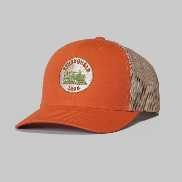 Train Logo Trucker hat , Orange - The Stronghold